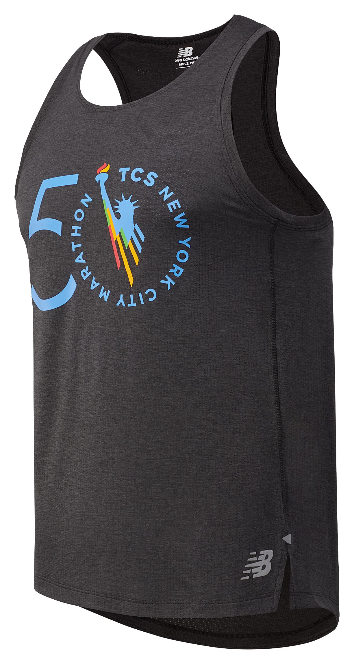 New Balance Men's Nyc Marathon Impact Run Singlet In Grey | ModeSens