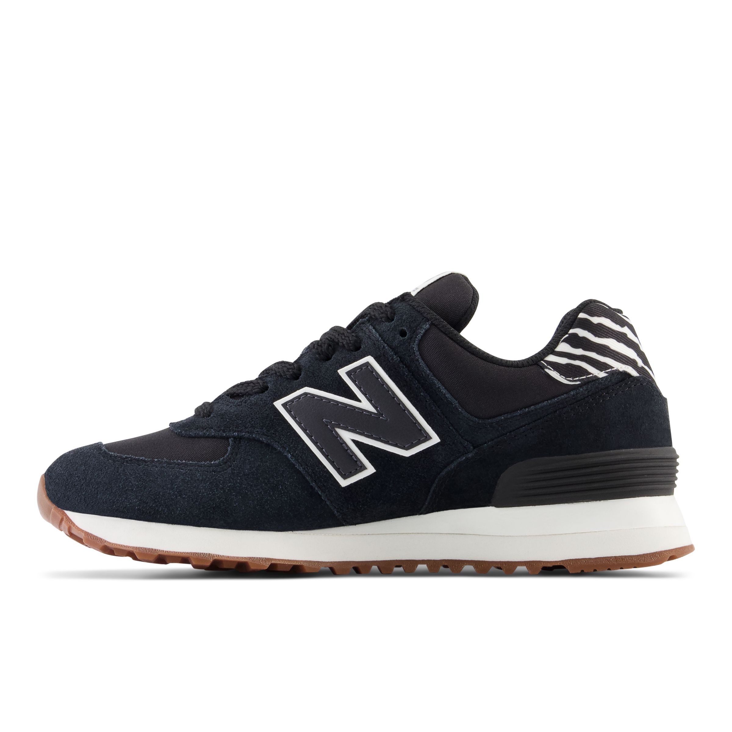 New Balance 574 Black Suede